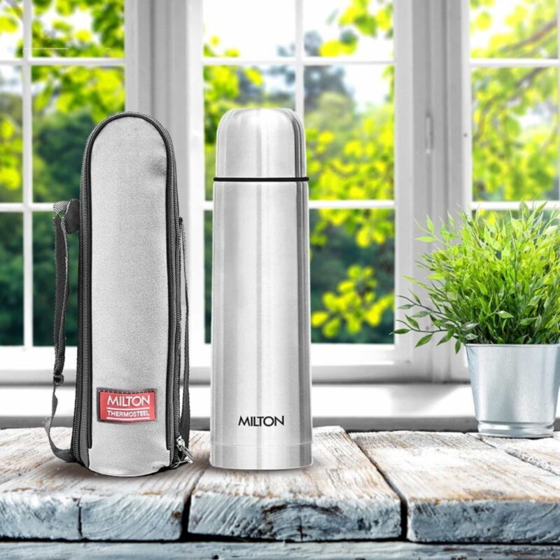 Best MILTON Hot & Cold Water Bottle 500 ml Silver - Lifemaker